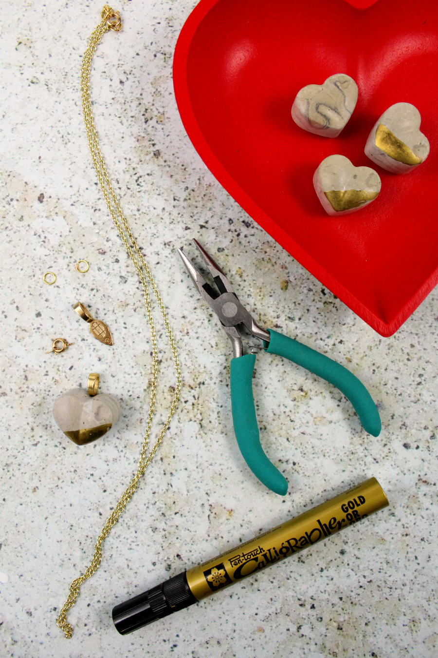 DIY Cement Heart Necklace — Holoka Home