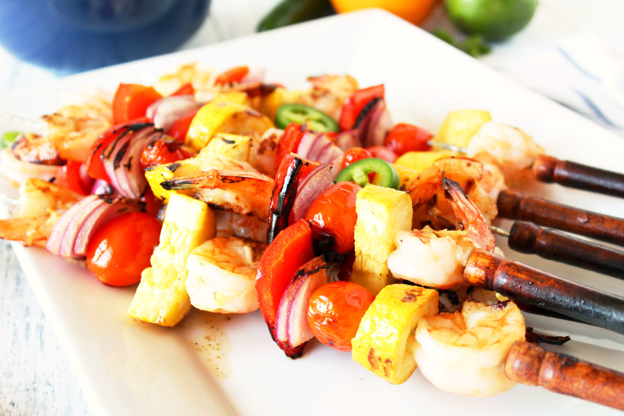 Mojo Marinated Shrimp Skewers — Holoka Home