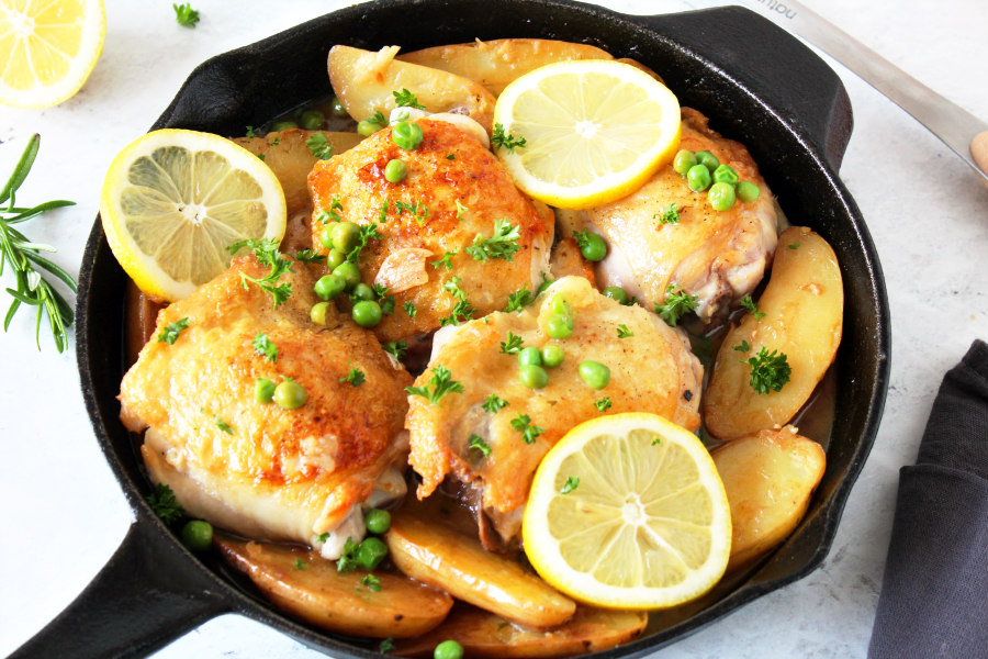 Easy Skillet Chicken Vesuvio — Holoka Home