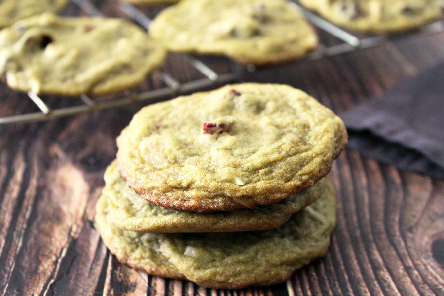 Matcha Cranberry Almond Cookies — Holoka Home