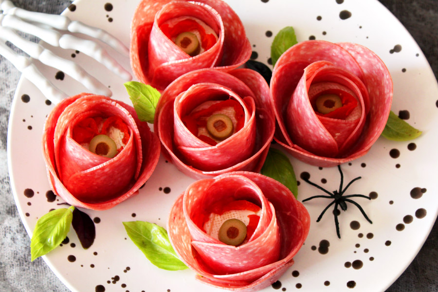 Halloween Eyeball Salami Roses — Holoka Home