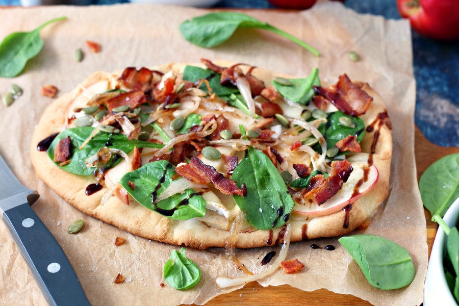 Apple, Bacon, and Brie Flatbread — Holoka Home