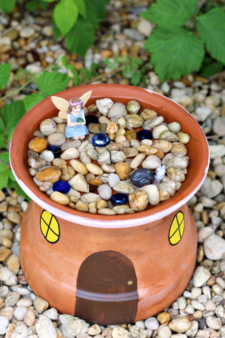 Terracotta Fairy House Bee Bath — Holoka Home