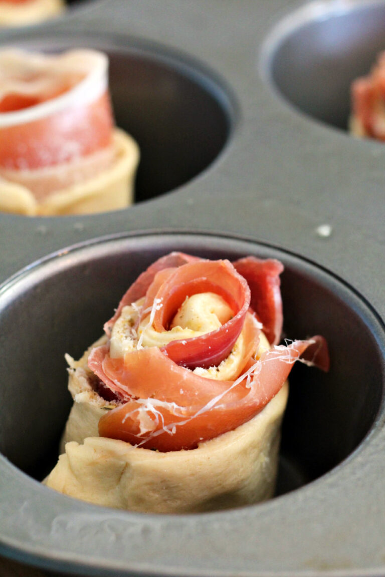 Prosciutto Crescent Roll Roses — Holoka Home